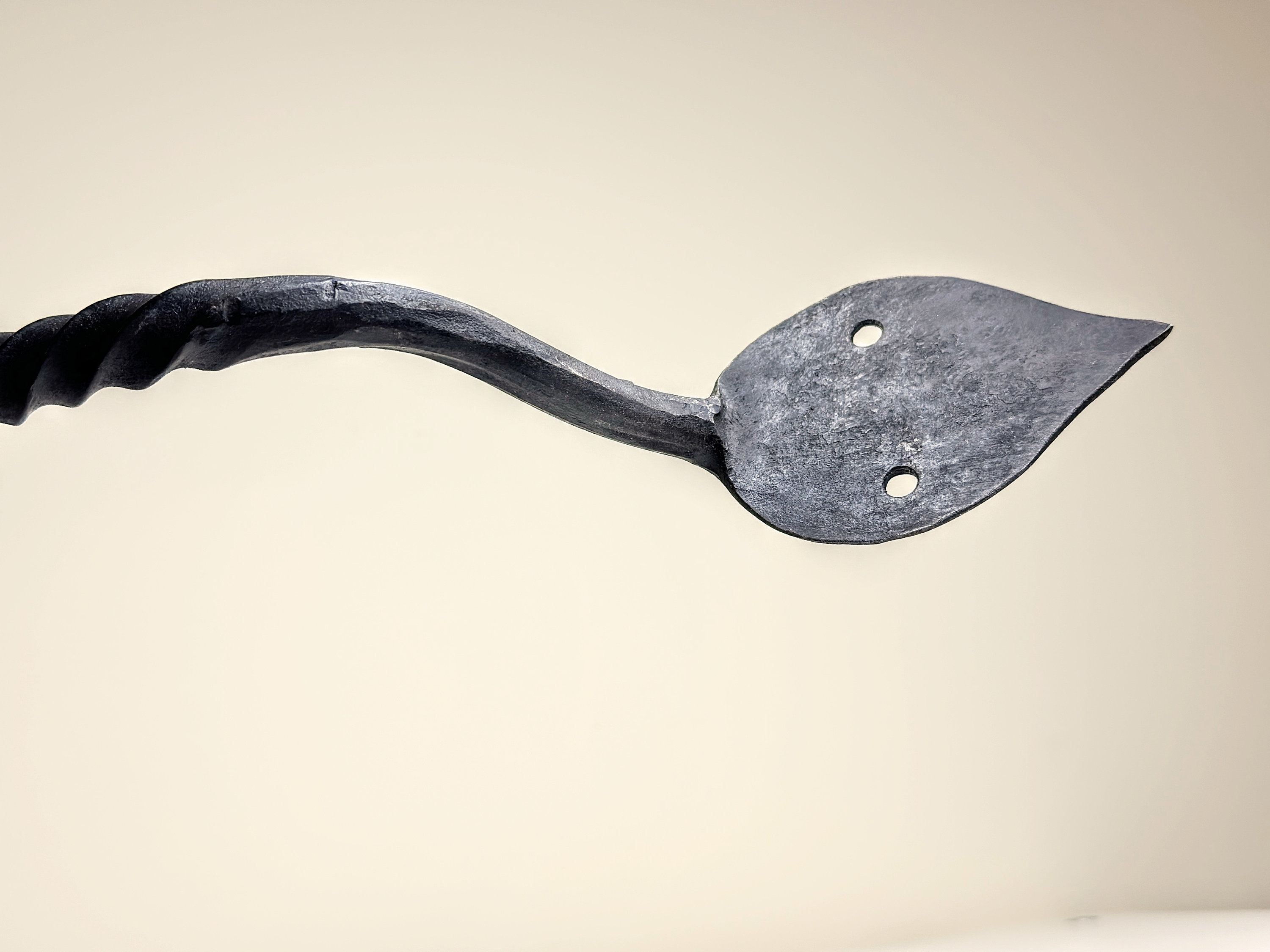 Hand-forged Door Handle Black Cast Iron Bar Handle Barn - Etsy