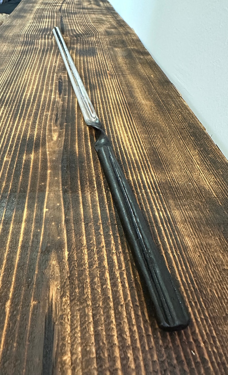 Handmade Wrought Iron BBQ Skewer, Forged Steel Blade - Etsy