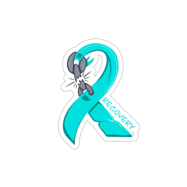 Addiction Recovery Ribbon Vinyl Sticker - Etsy