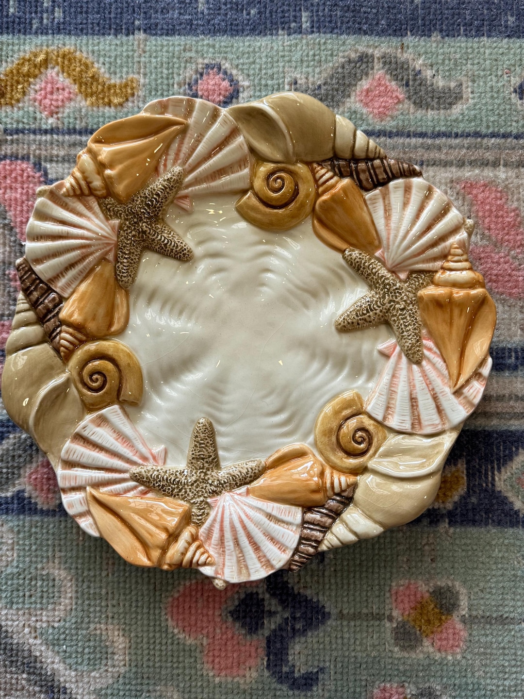 Fitz & Floyd Ceramic Seashell Plate Ocean Theme Coastal Decor Beach Decor - Etsy