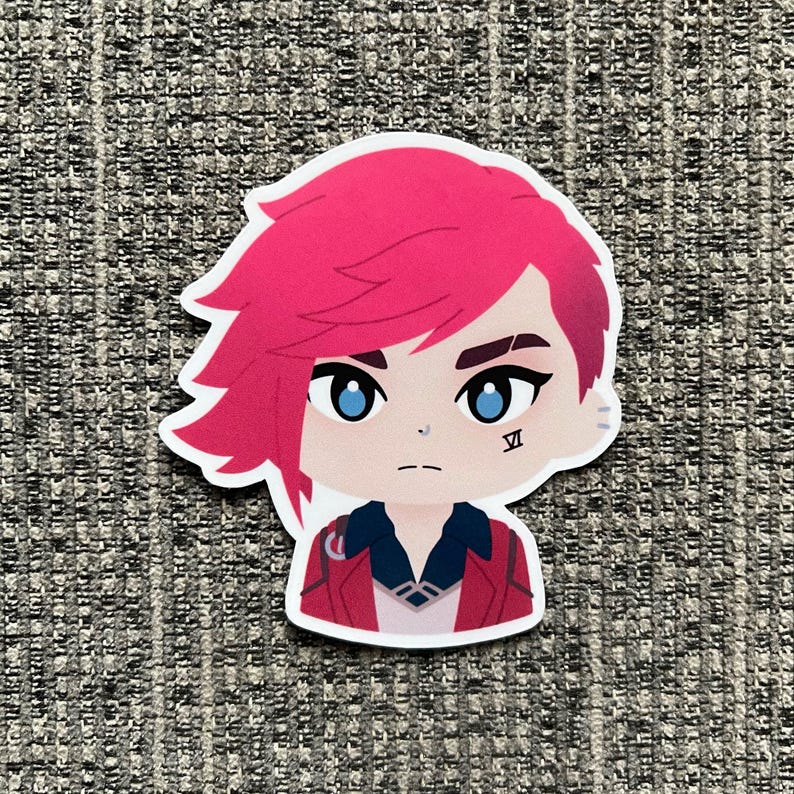 Arcane Stickers : Jinx, Vi, Caitlyn, Jayce, Viktor, Ekko League of ...