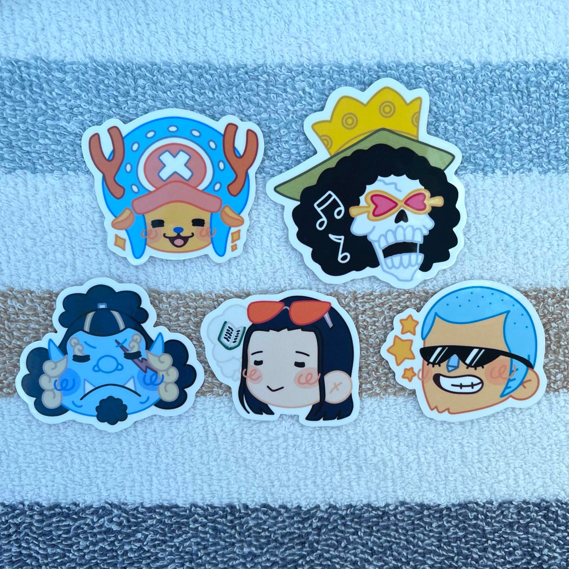 One Piece Stickers : Luffy, Zoro, Nami, Sanji, Usopp, Chopper, Robin ...