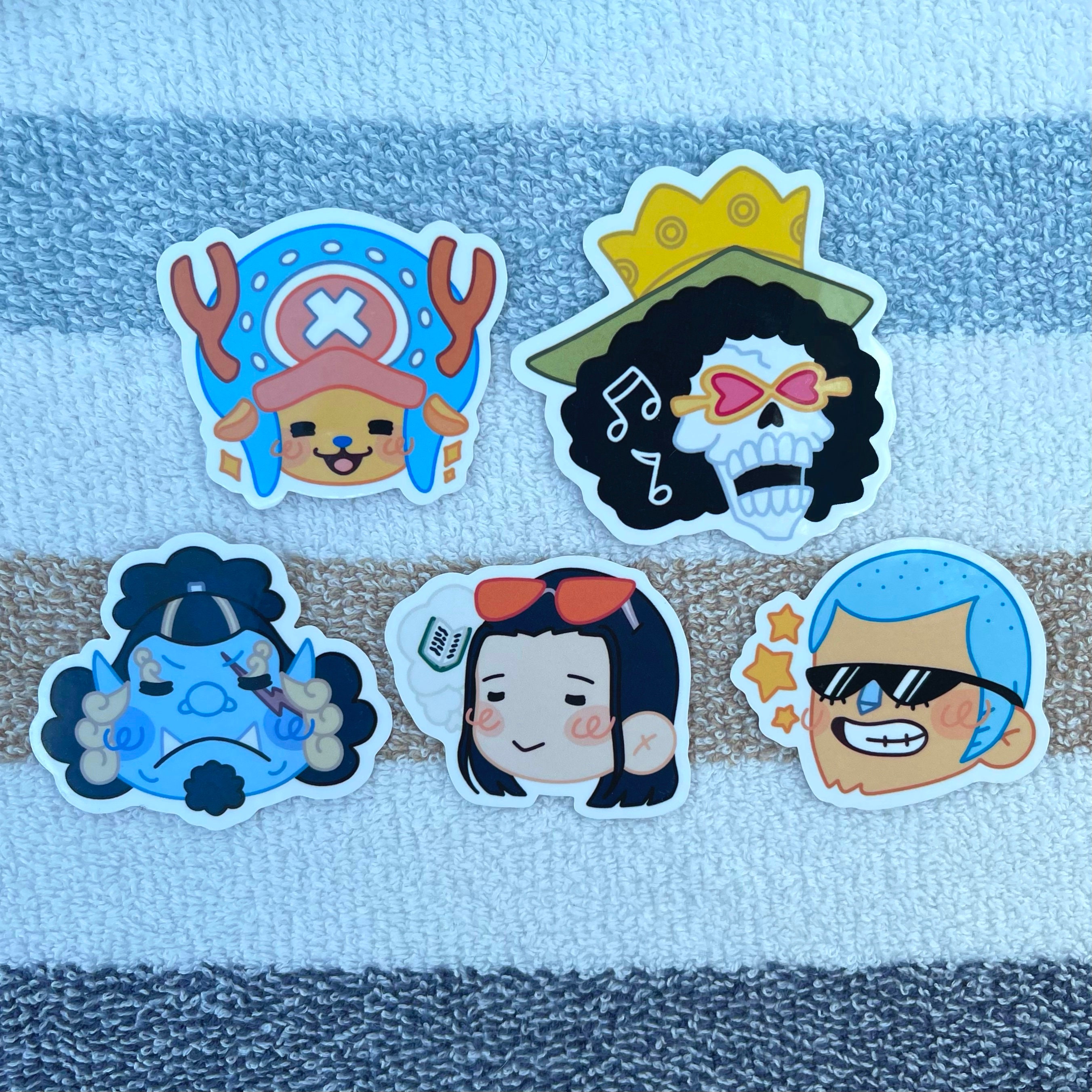 One Piece Stickers : Luffy, Zoro, Nami, Sanji, Usopp, Chopper, Robin ...