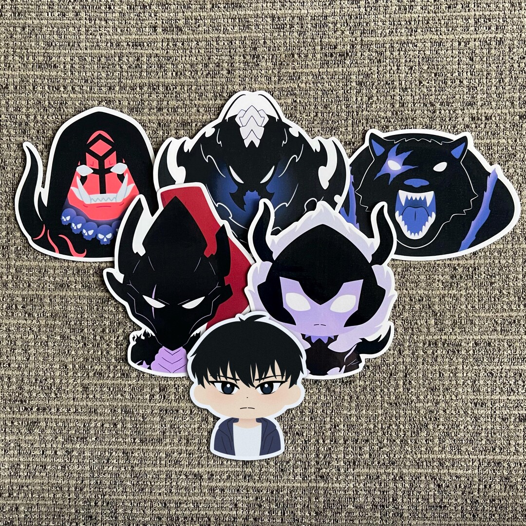 Solo Leveling Shadow Summon Stickers : Jin-woo, Igris, Iron, Tank, Tusk ...