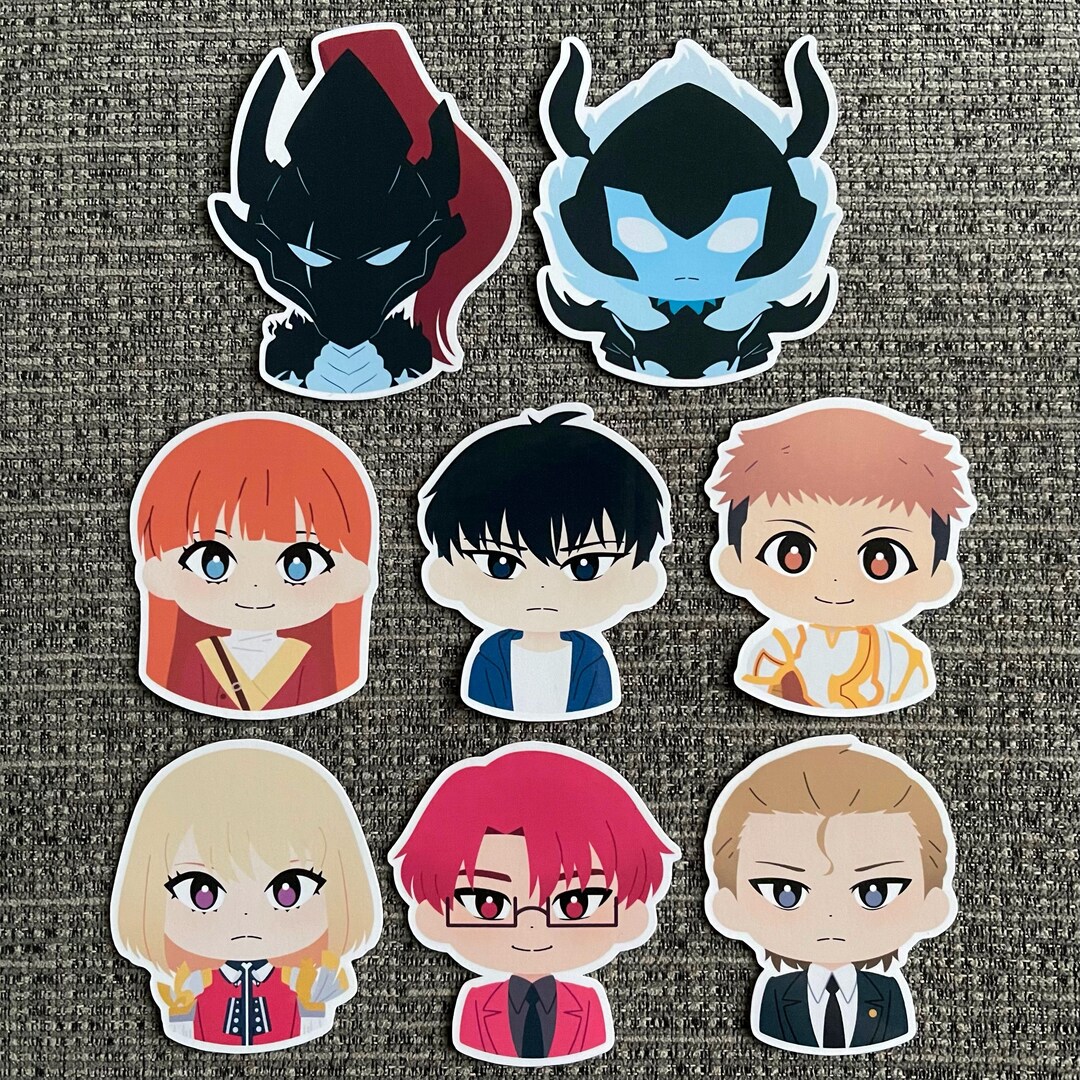 Solo Leveling Stickers : Sung Jin-woo, Igris, Iron, Choi Jong-in, Woo ...