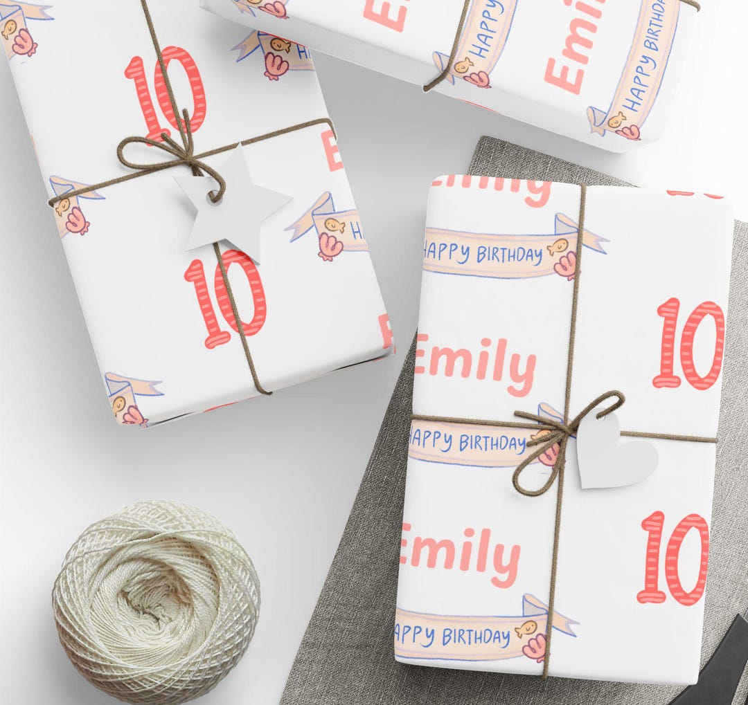 Personalized Wrapping Paper/custom Wrappng Paper/ Add Name/ Add ...