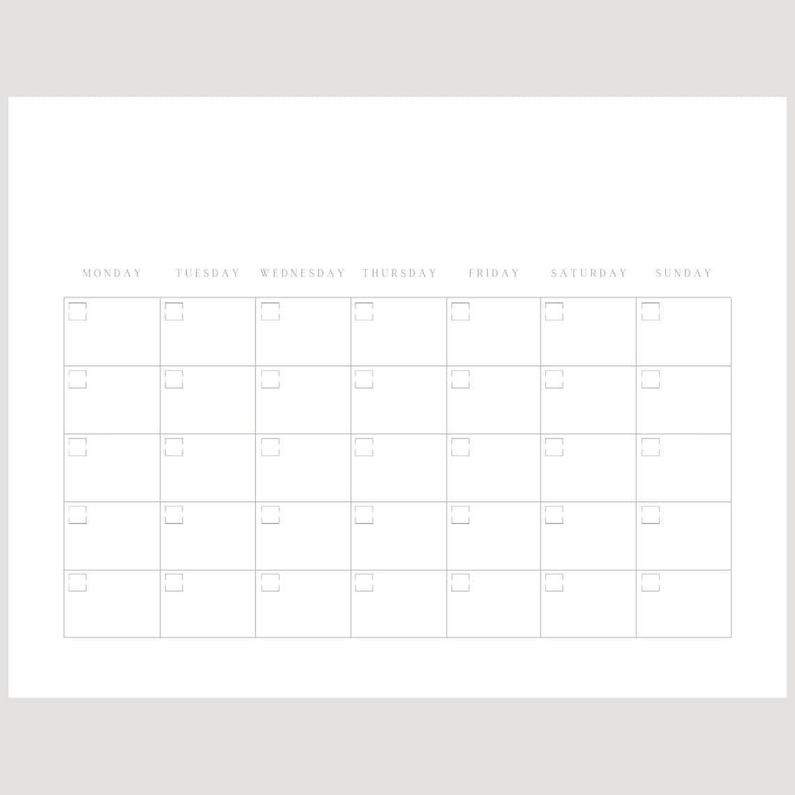 Blank PDF Calendar Download, Digital Reusable Calendar and to Do List ...