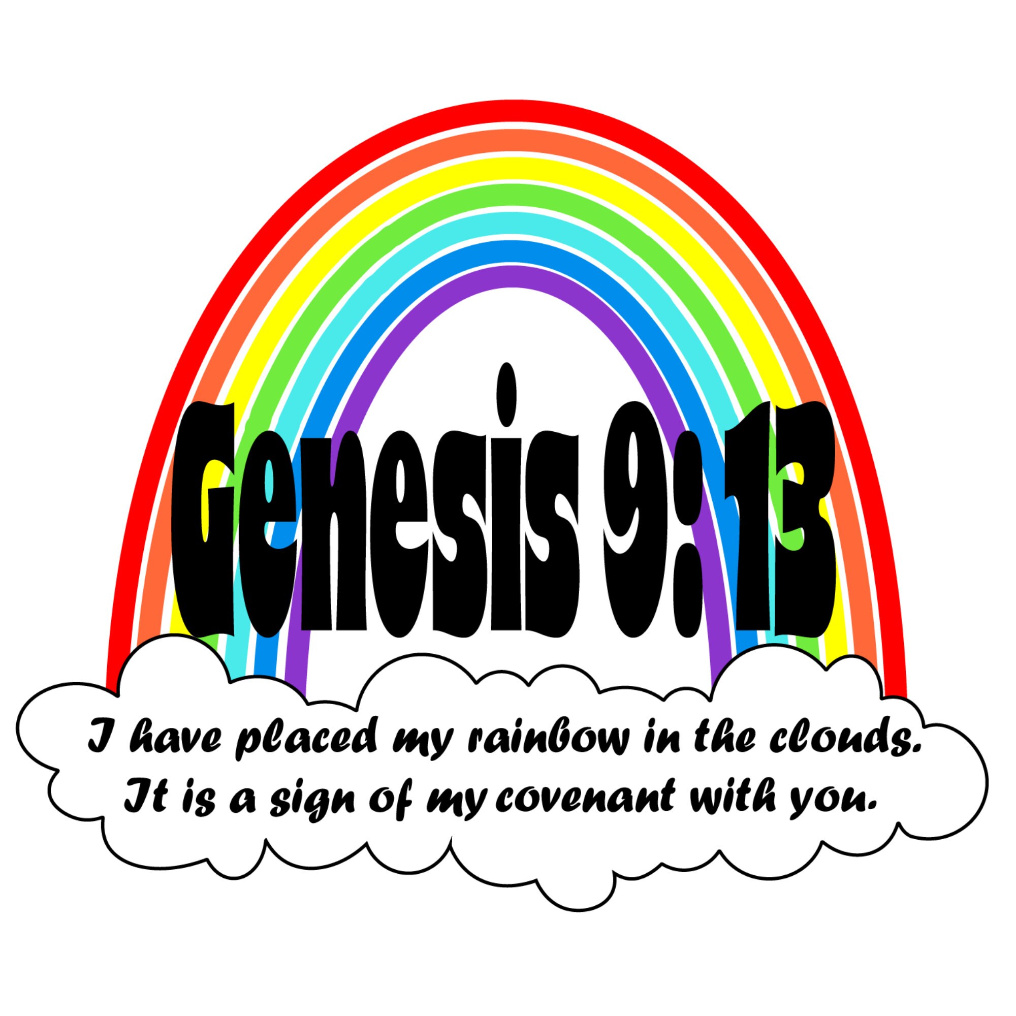 Christian SVG Cut File. Rainbow SVG File. Chrstian Covenant SVG for ...