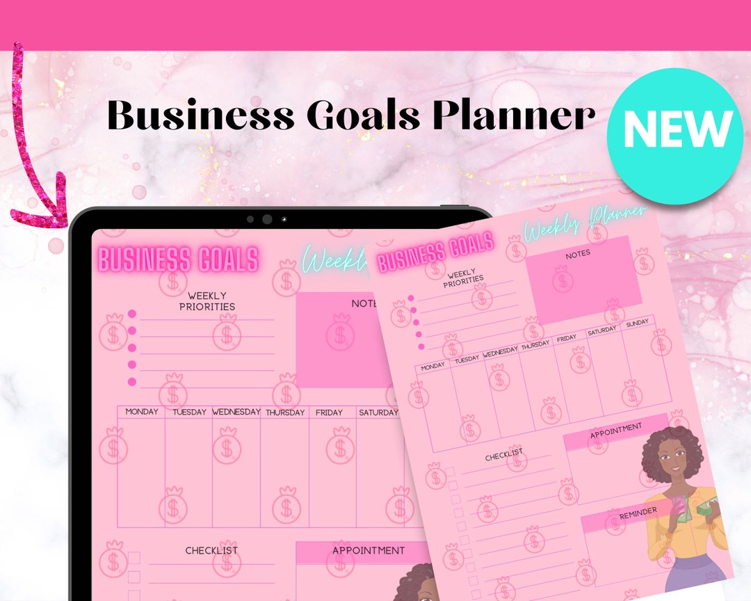 Business Goals Planner Printable, Business Planner PDF, Business Bundle ...