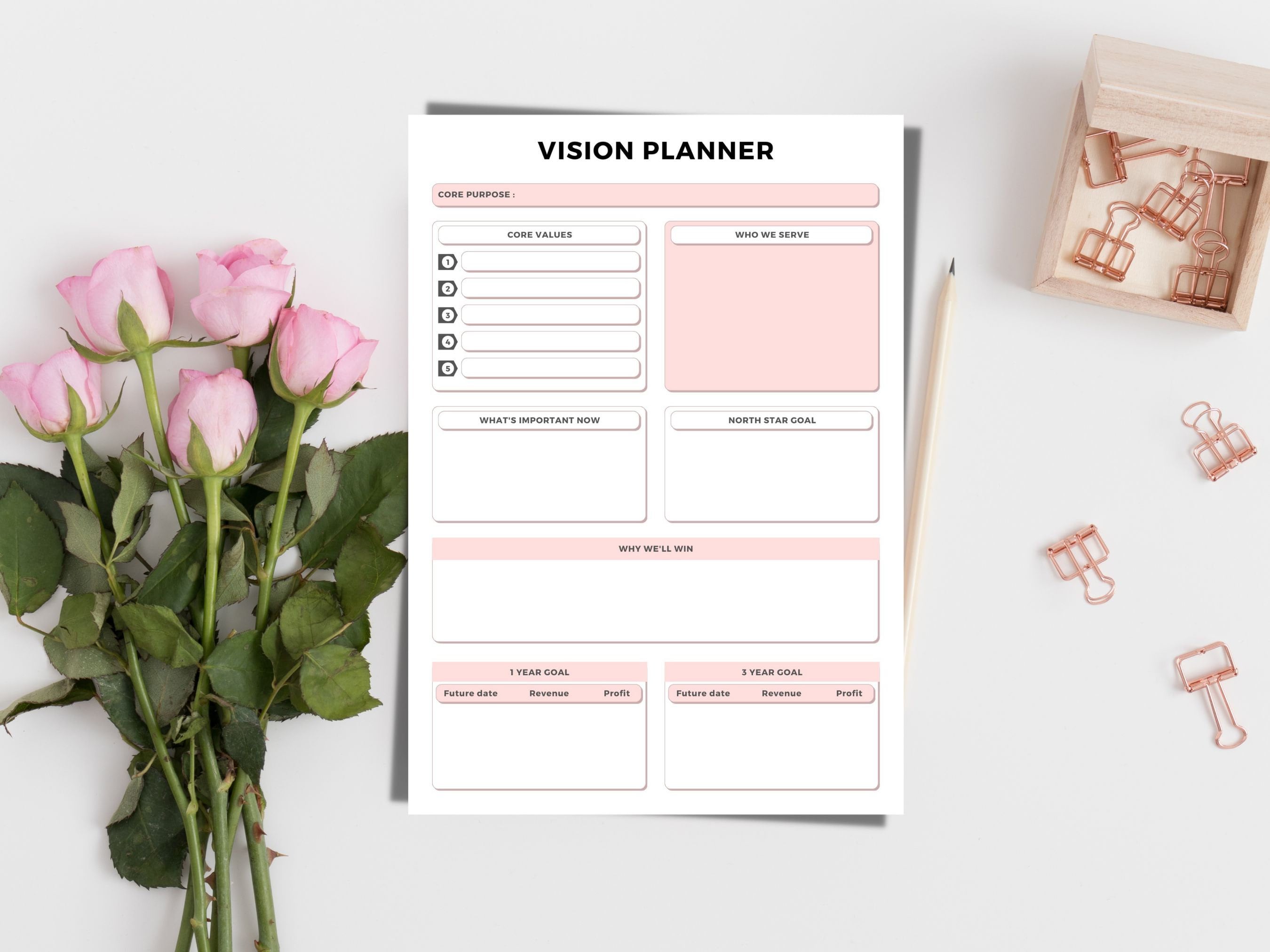 Vision Board Digital Printable Journaling Pages Mental Health Planner ...