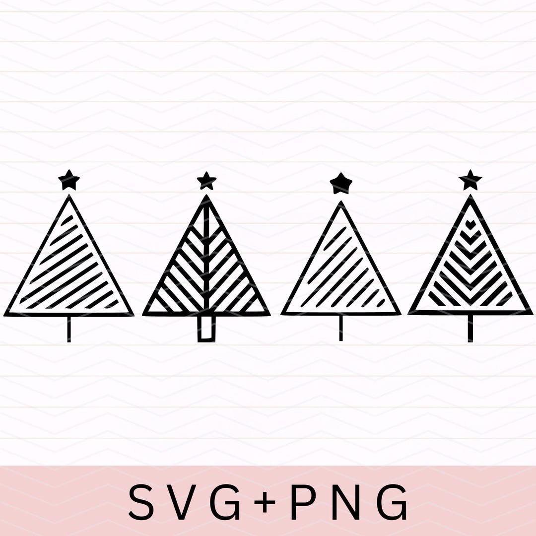 Christmas Tree Bundle, Tree Cut File, Pine Tree Clipart, Christmas Tree ...