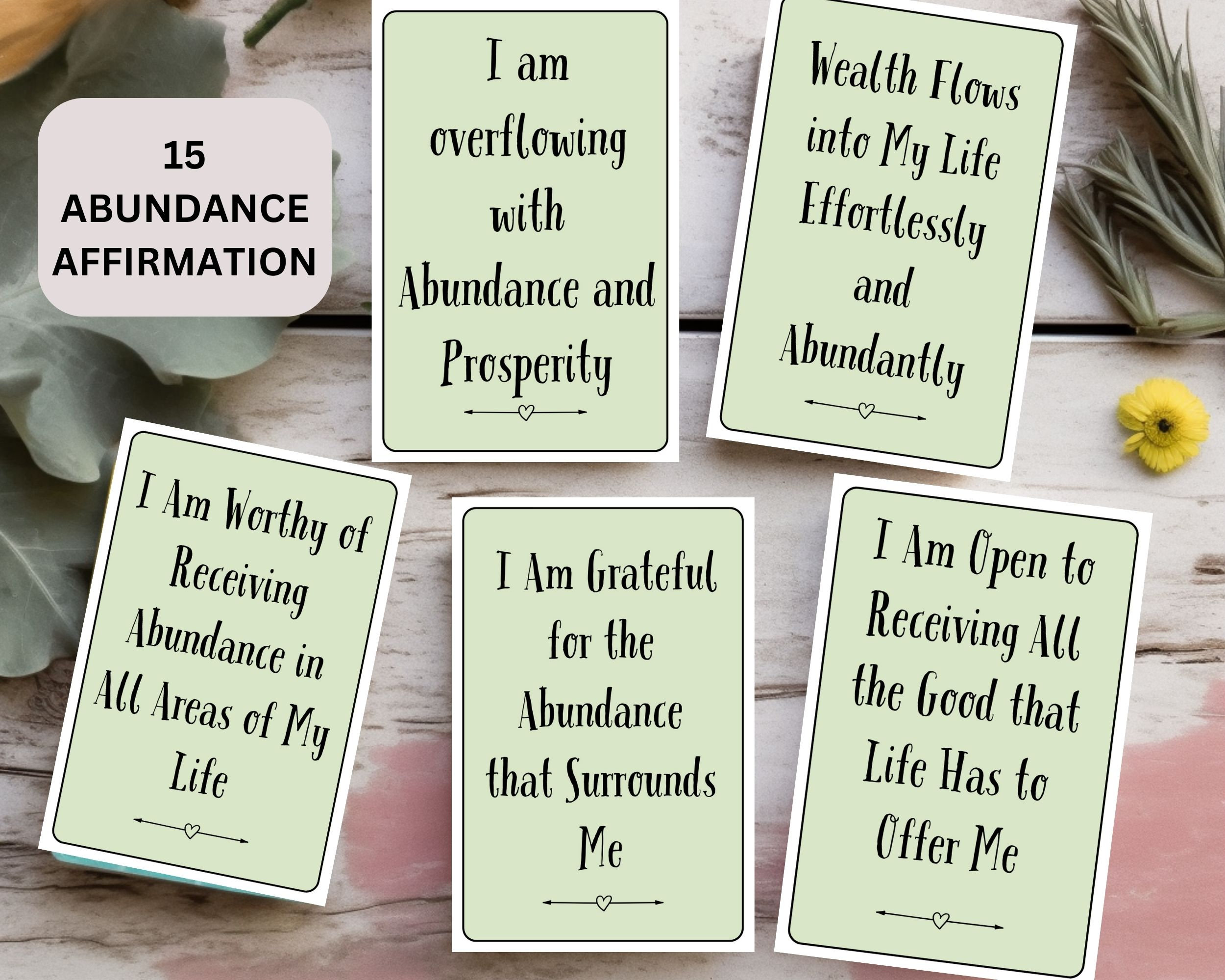 Positive Affirmation Cards, Printable Affirmation Cards Printable ...