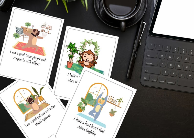 Kids Affirmation Cards for Positive Mindset, Boho Positive Affirmation ...