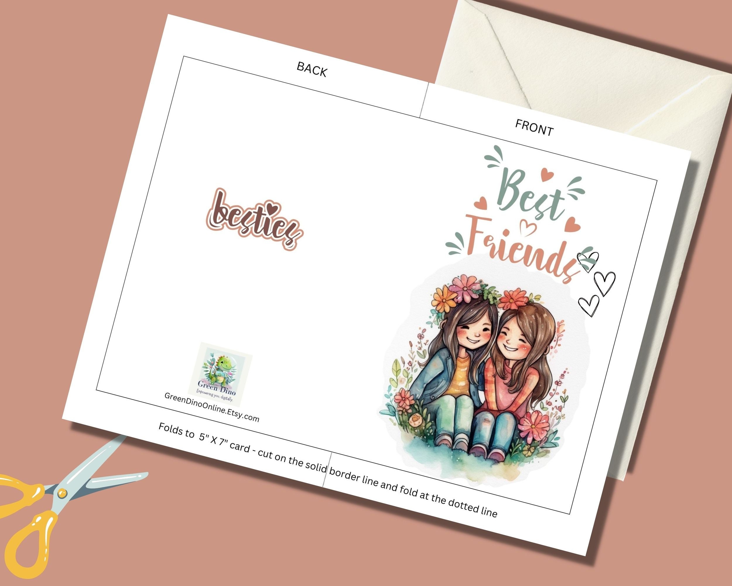 Bestie Birthday Card, Best Friend Birthday Card, Birthday Card for Best ...