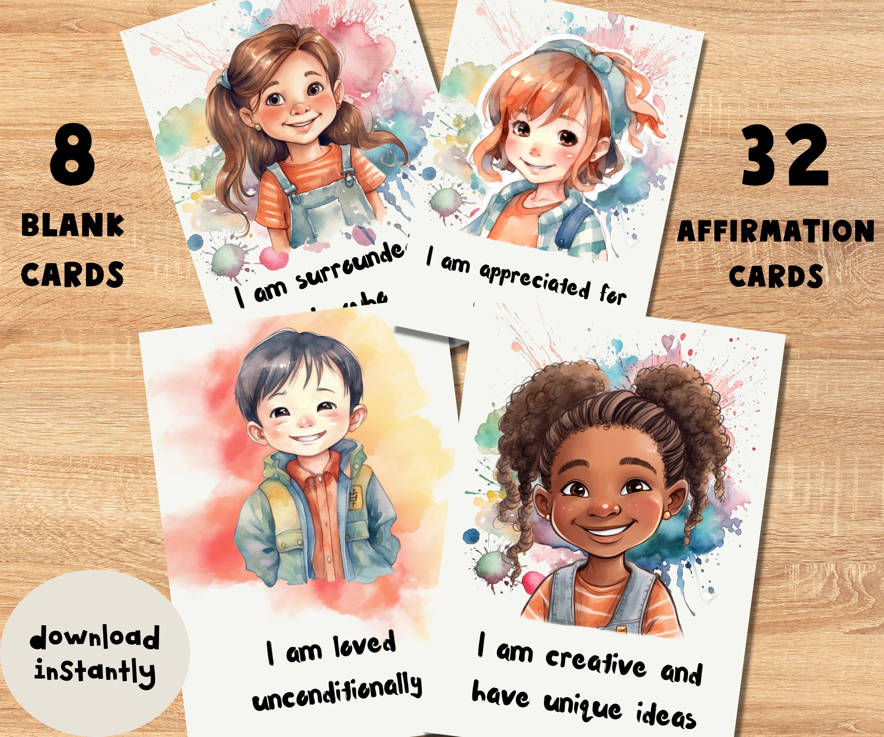 Positive Affirmation Cards for Kids Positive Messages for Kids in ...