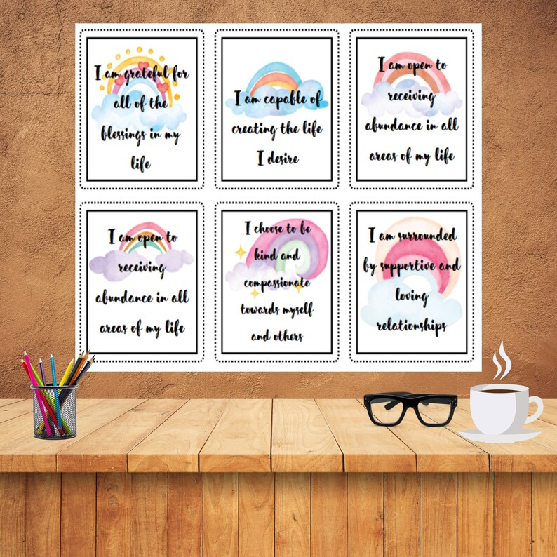 Digital Affirmation Cards for Daily Positive Affirmations, Mindfulness ...