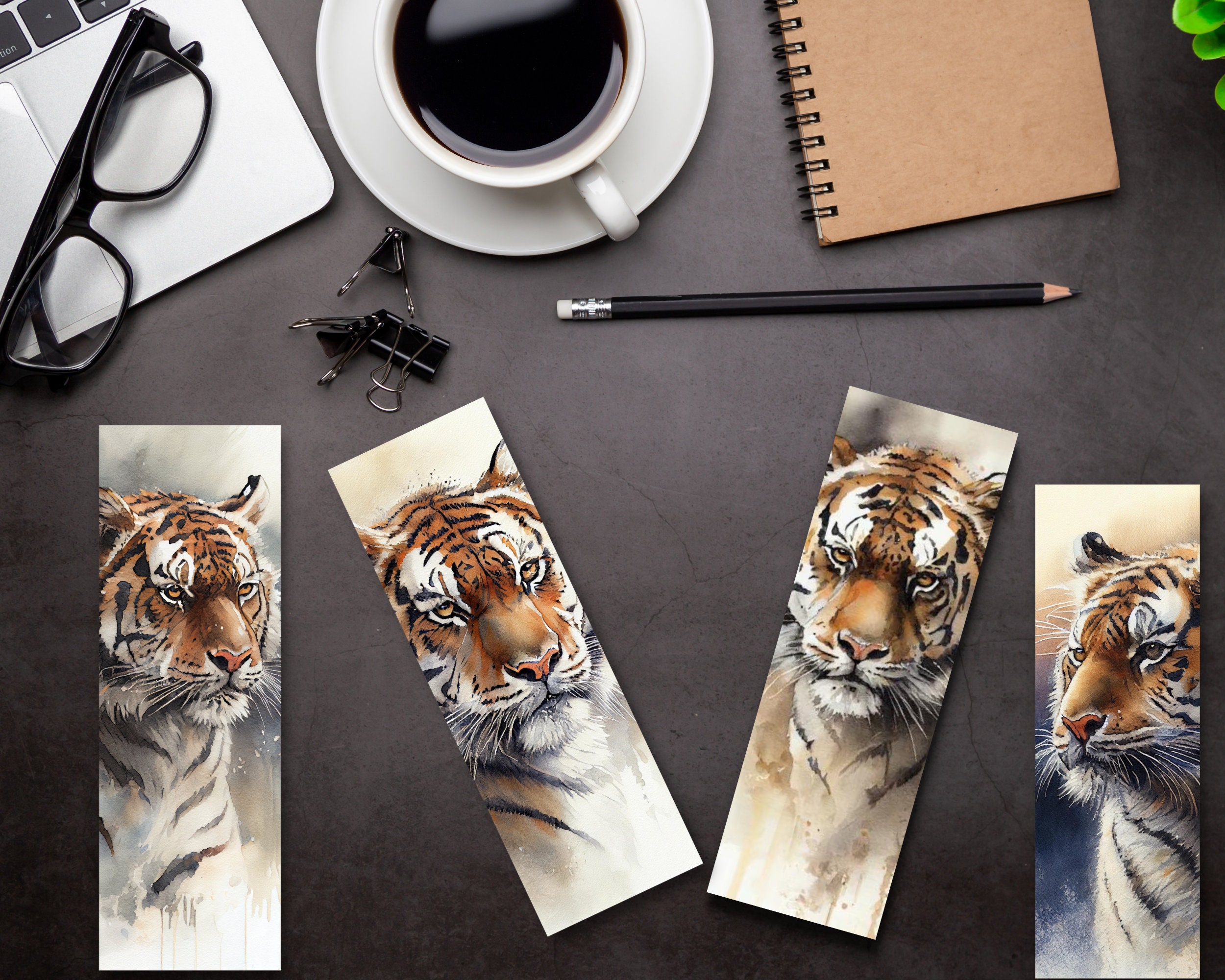 Siberian Tiger Bookmark Printable Cute Siberian Tiger Bookmark - Etsy
