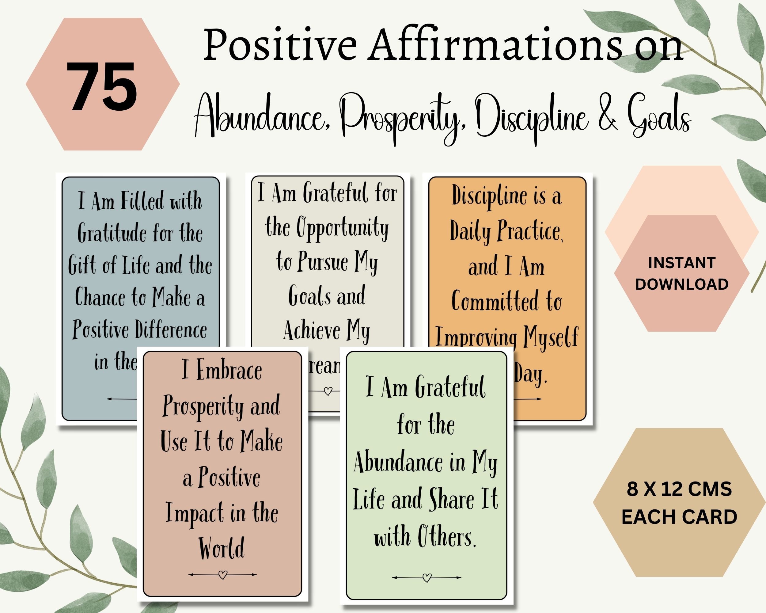 Positive Affirmation Cards, Printable Affirmation Cards Printable ...