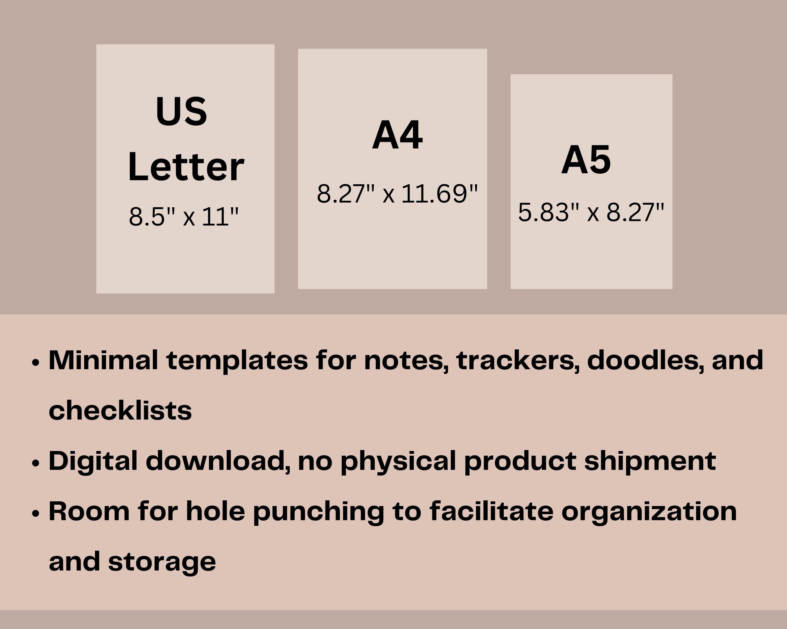 Minimal Templates Notes, Tracker, Doddle, Checklist, to Do Lists for ...