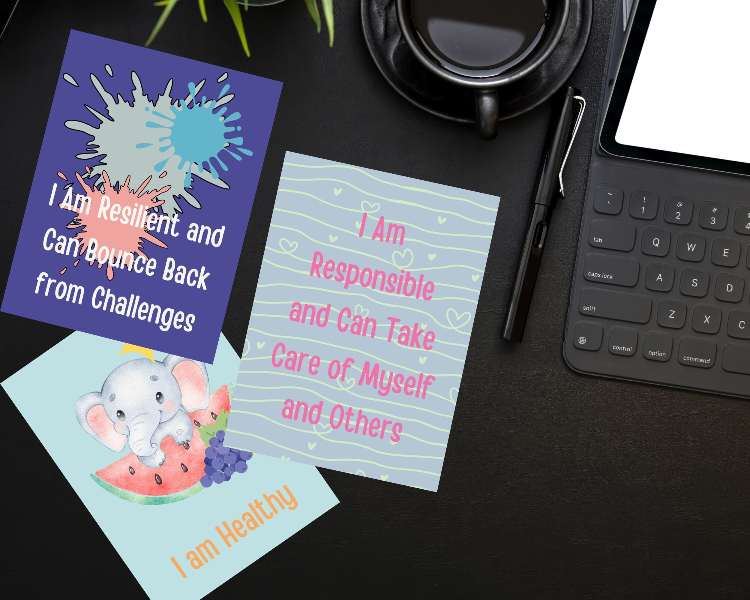 Motivational Flashcards for Kids, Positive Affirmation Cards for Kids ...