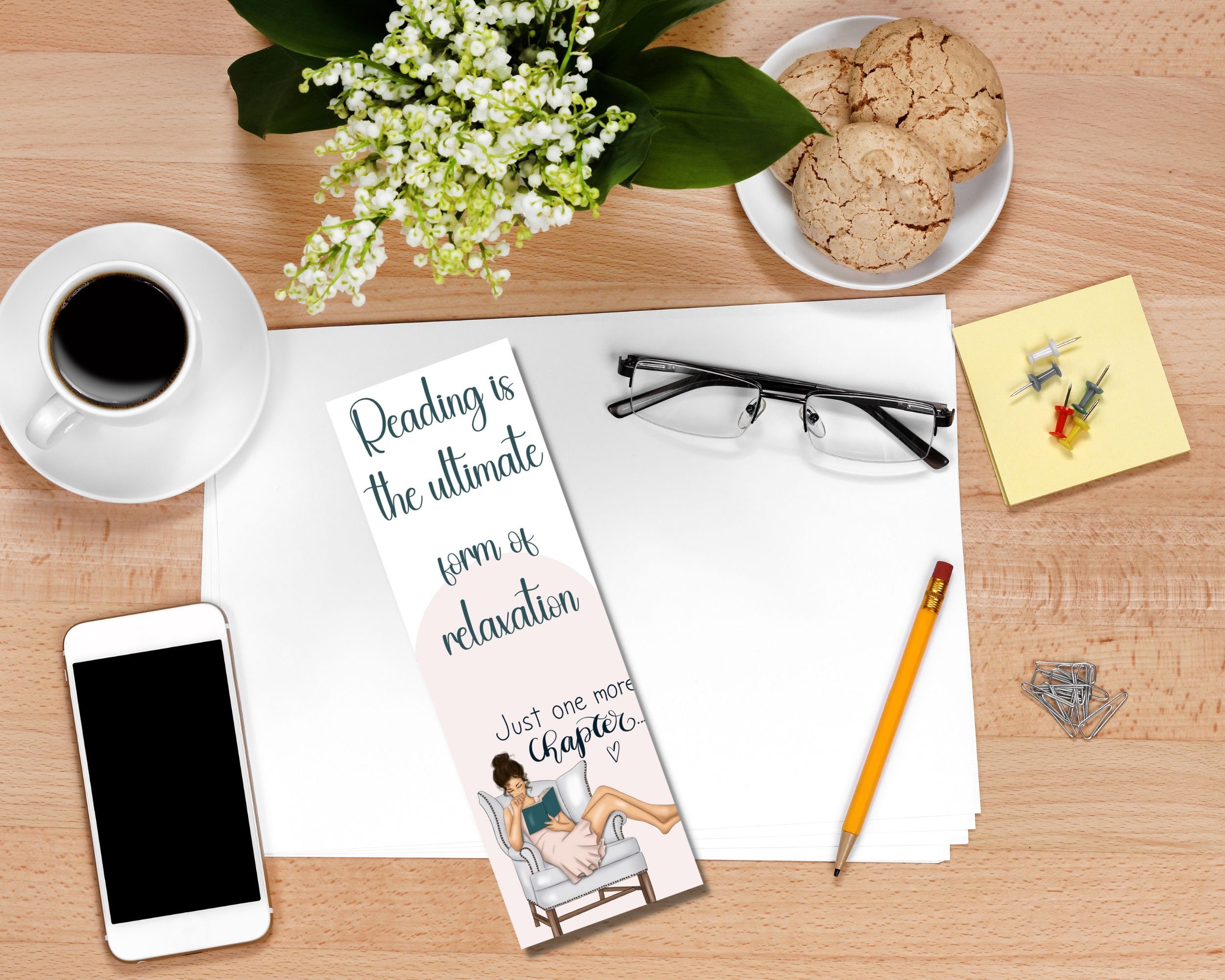 Boss Girl Bookmark Set Modern Girl Bookmark Mixed Race Black Girl ...