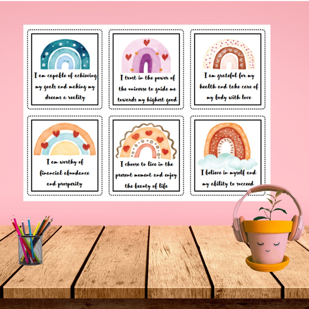 Digital Affirmation Cards for Daily Positive Affirmations, Mindfulness ...