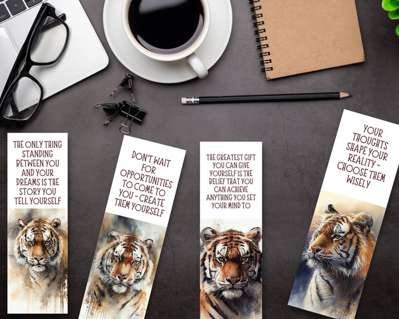 Siberian Tiger Bookmark Printable Cute Siberian Tiger Bookmark - Etsy UK