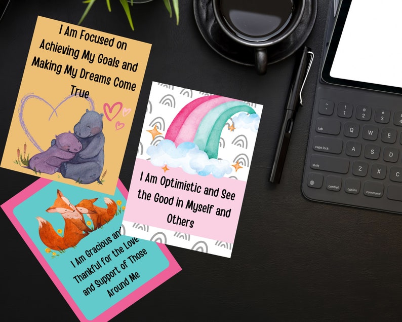 Motivational Flashcards for Kids, Positive Affirmation Cards for Kids ...