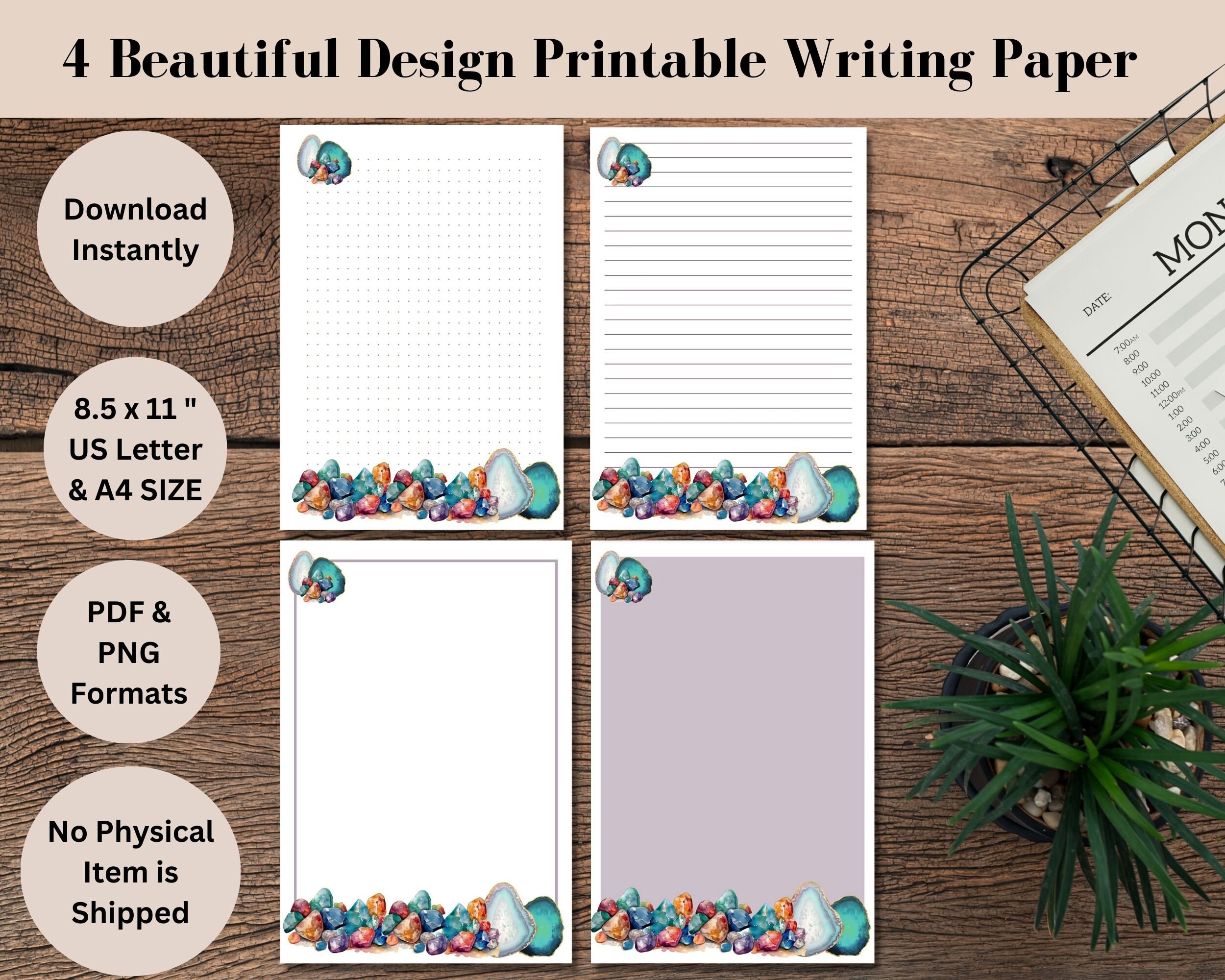 Digital & Printable Paper Collection Variety Pack of Lined Printable ...