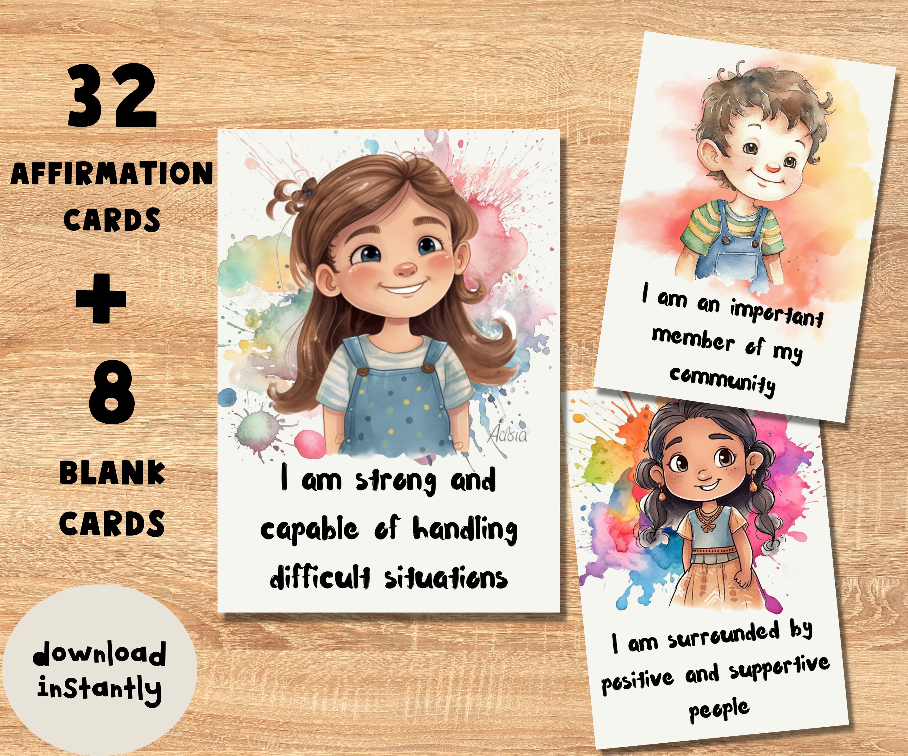 Positive Affirmation Cards for Kids Positive Messages for Kids in ...