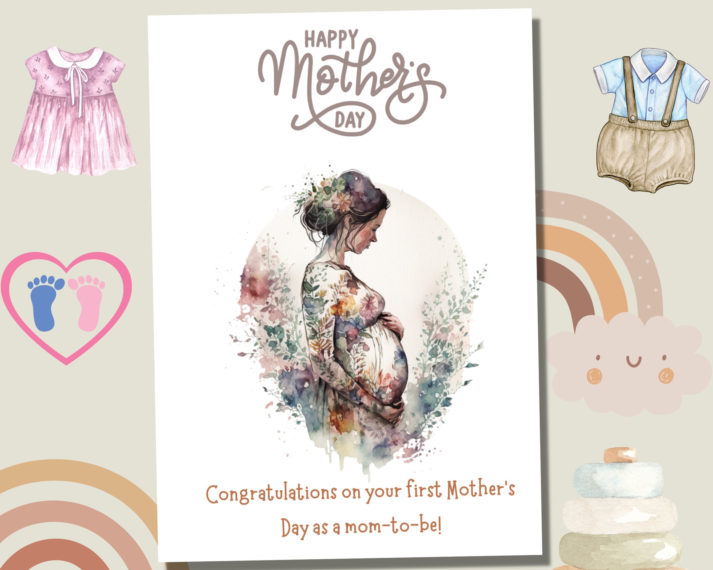 Printable Mothers Day Card, Mother to Be Card Mothers Day Printable ...