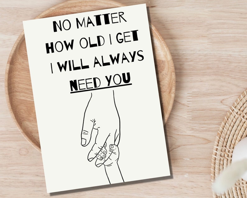 Printable Mothers Day Card, Fathers Day Printable, Loving Card for the ...