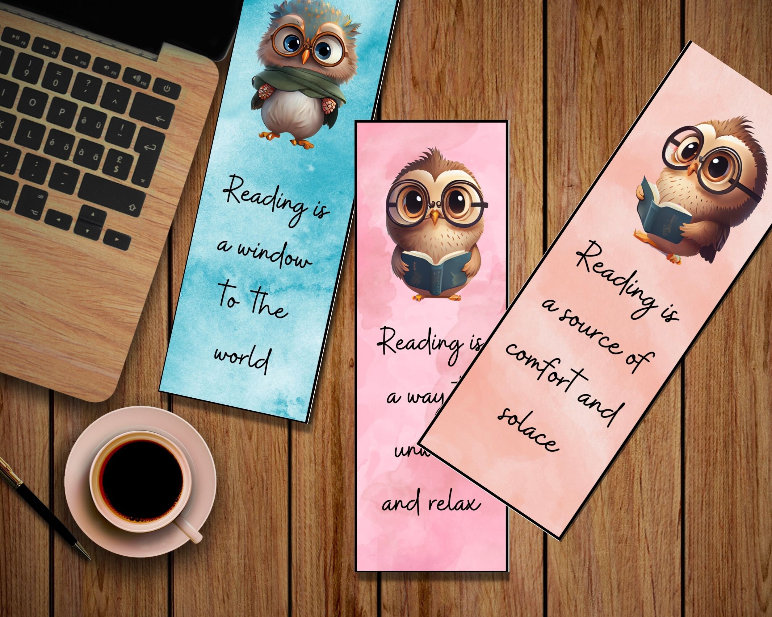 Owl Bookmark Inspirational Quote Bookmark Owl Cute Bookmark Owl Lover ...