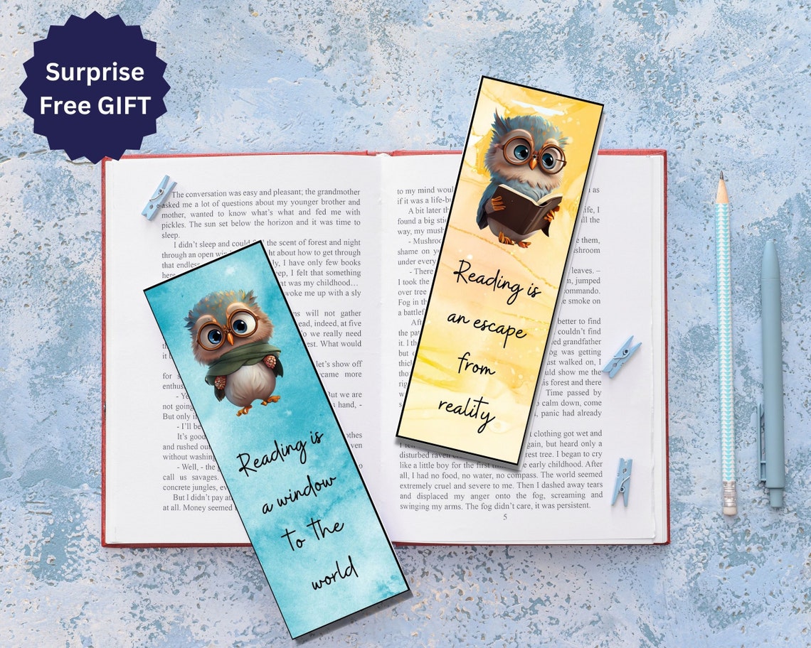 Owl Bookmark Inspirational Quote Bookmark Owl Cute Bookmark Owl Lover ...
