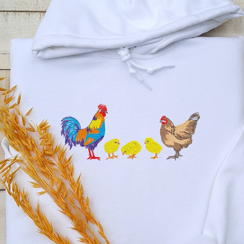Embroidered Chicken - Etsy