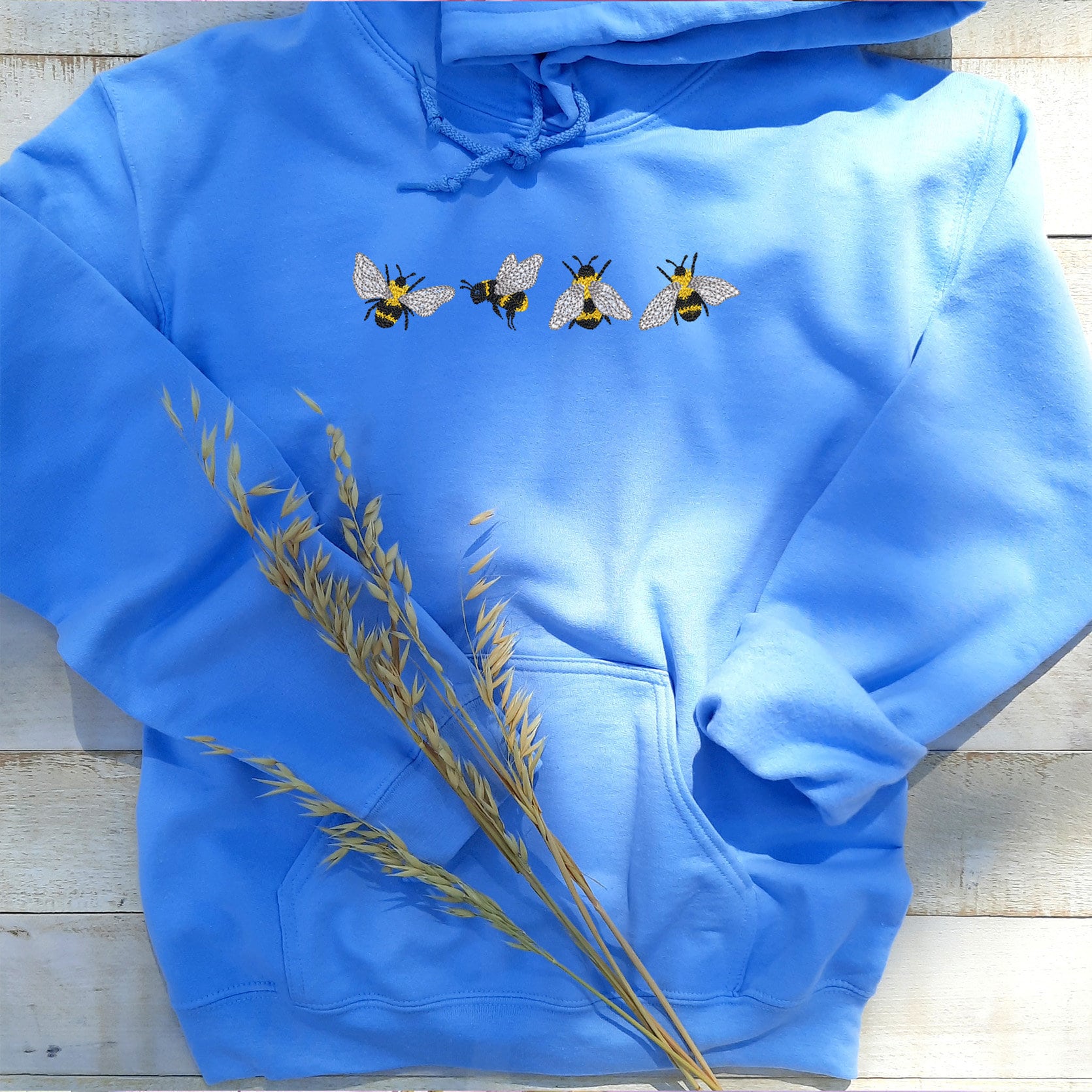 Bees Embroidered Hoodie, Cute Bees Hoodie, Bees Lover Hoodie, Themed Gifts Bee, Gift for Bees ...