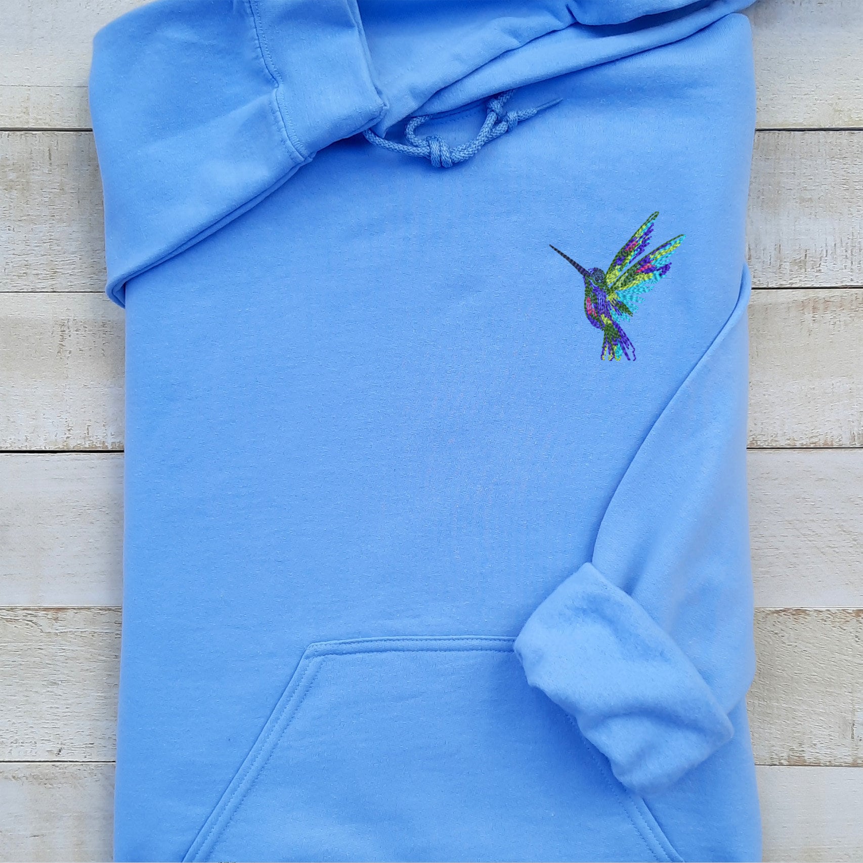 Embroidered Hummingbird Hoodie, Cute Hummingbird Embroidered Hoodie ...