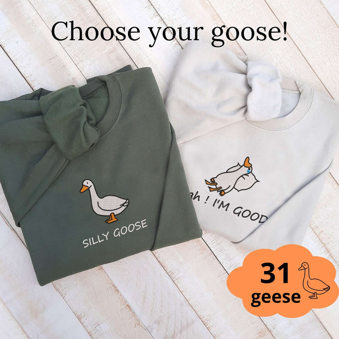 Personalized Goose Embroidered Sweatshirt, Choose Your Goose Add Custom ...