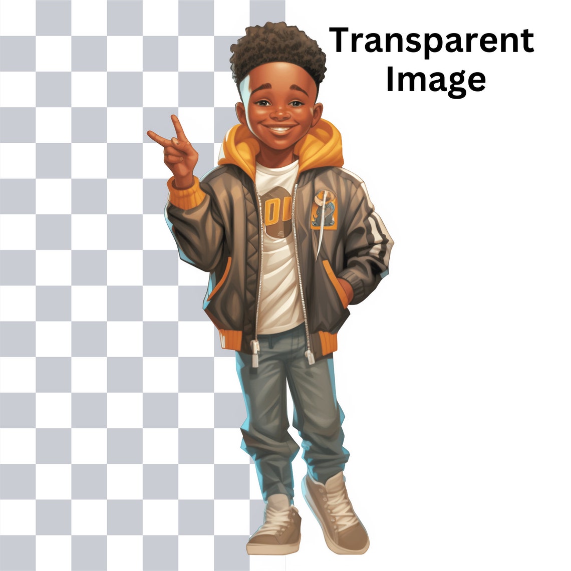 Dynamic Black Boy Clip Art | 12 Unique Illustrations for Creative ...