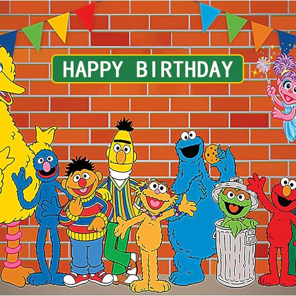 Sesame Street Backdrop - Etsy