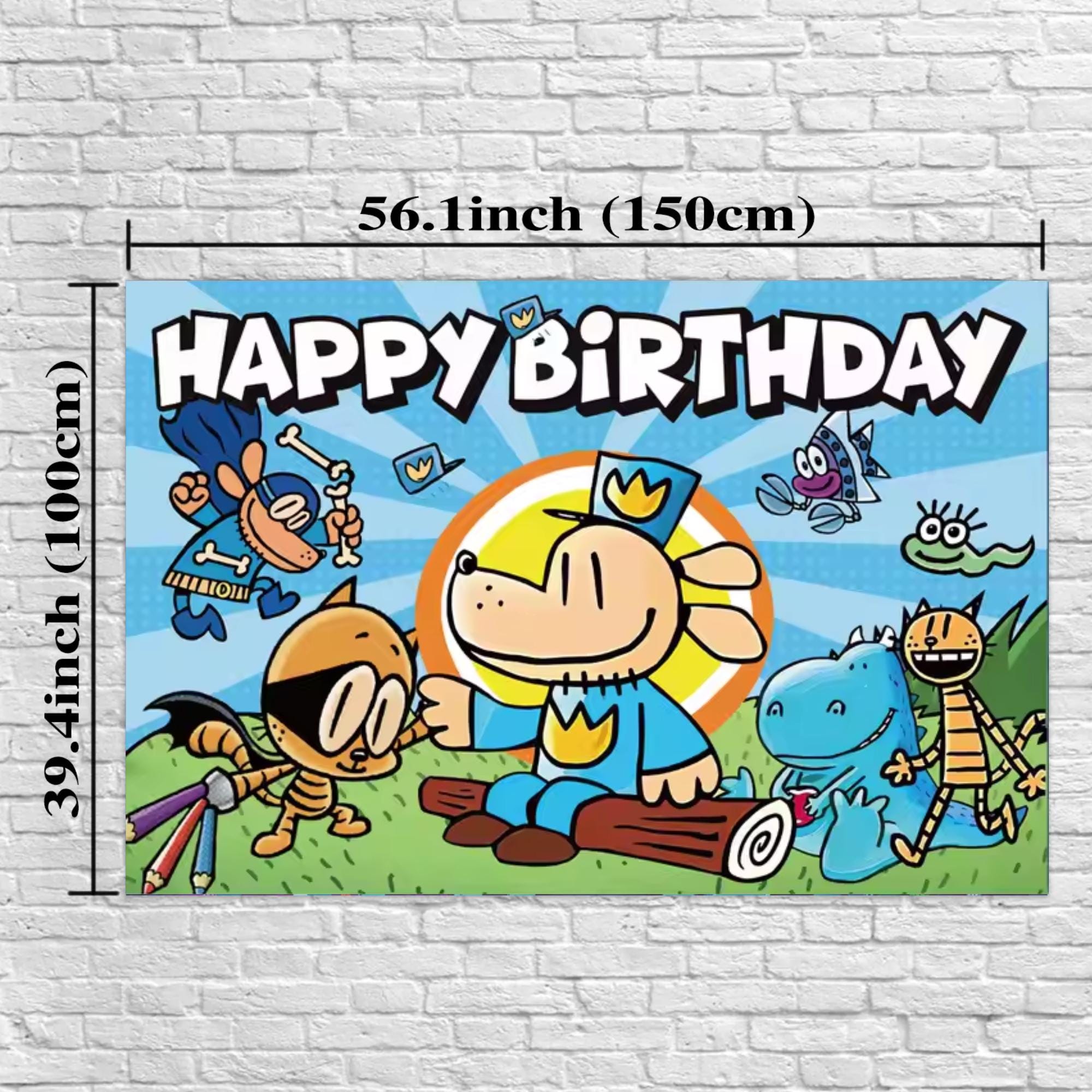 Dogman Kids Birthday Party Photo Backdrop Decoration 3x5 Foot Happy ...