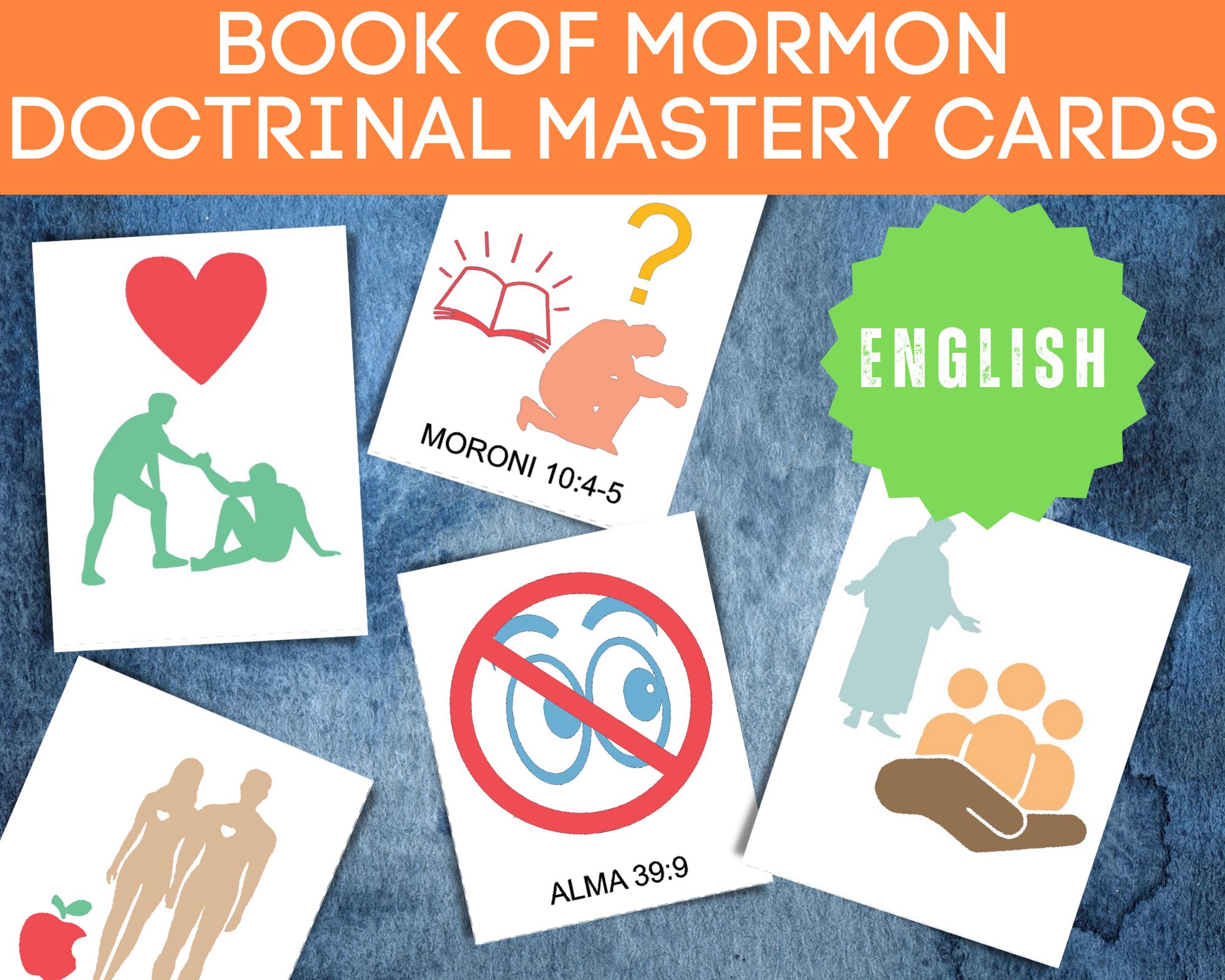 LDS Scripture Doctrinal Mastery Prompt Cards Book of Mormon//english ...