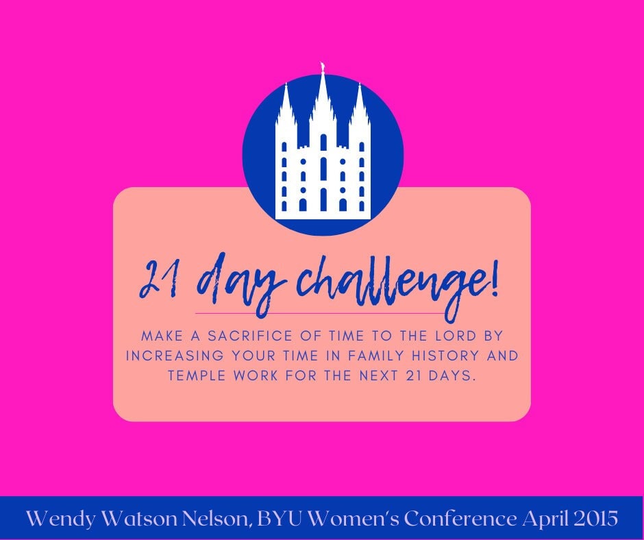 Wendy Watson Nelson 21 Day Challenge Packet/relief Society/youth/yw - Etsy