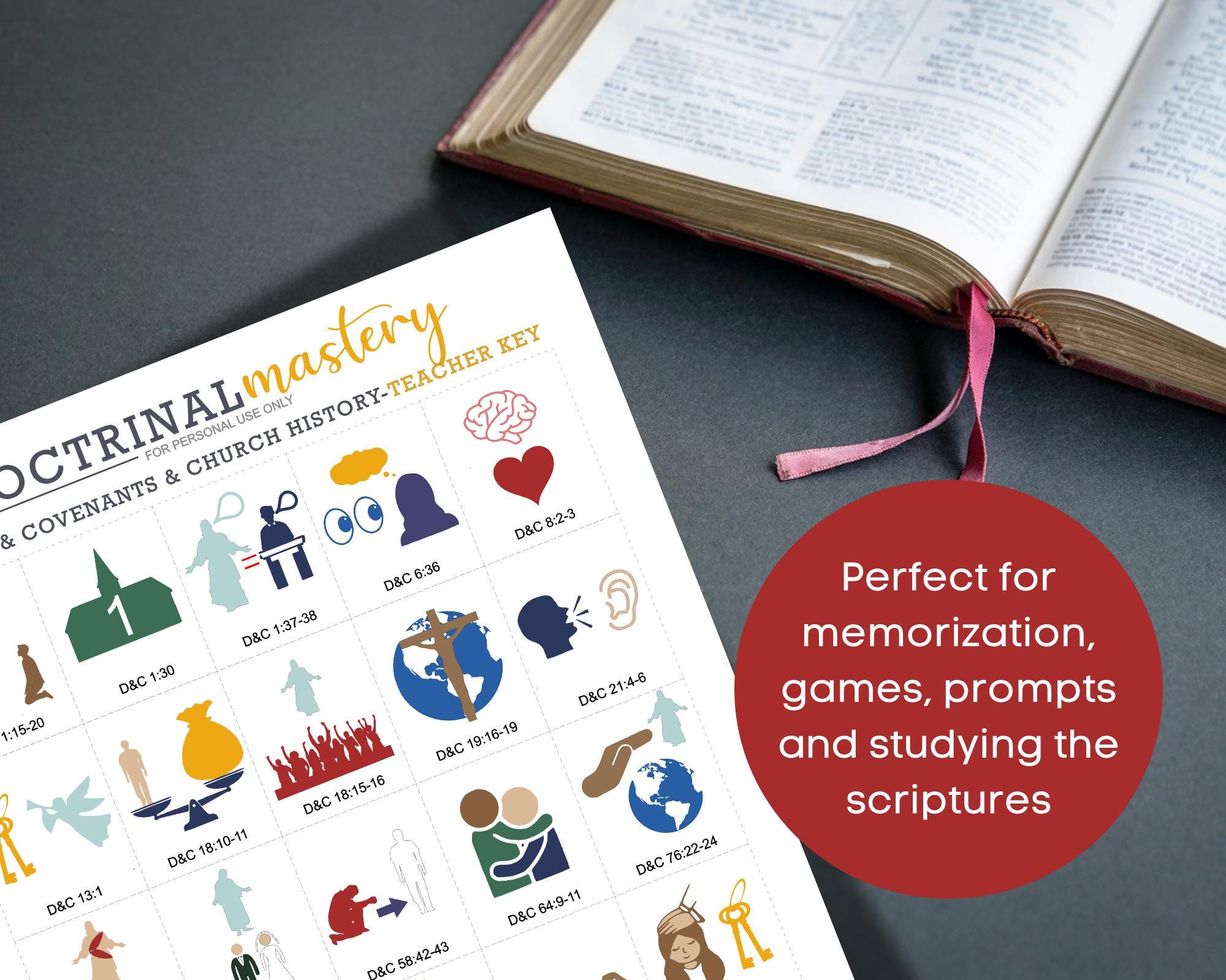 LDS Doctrinal Mastery Prompt Cards Doctrine and Covenants//english ...