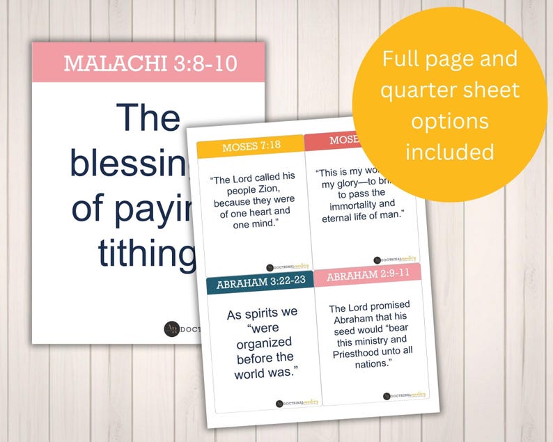 2026 BUNDLE! Old Testament LDS Doctrinal Mastery Prompt Cards //english ...