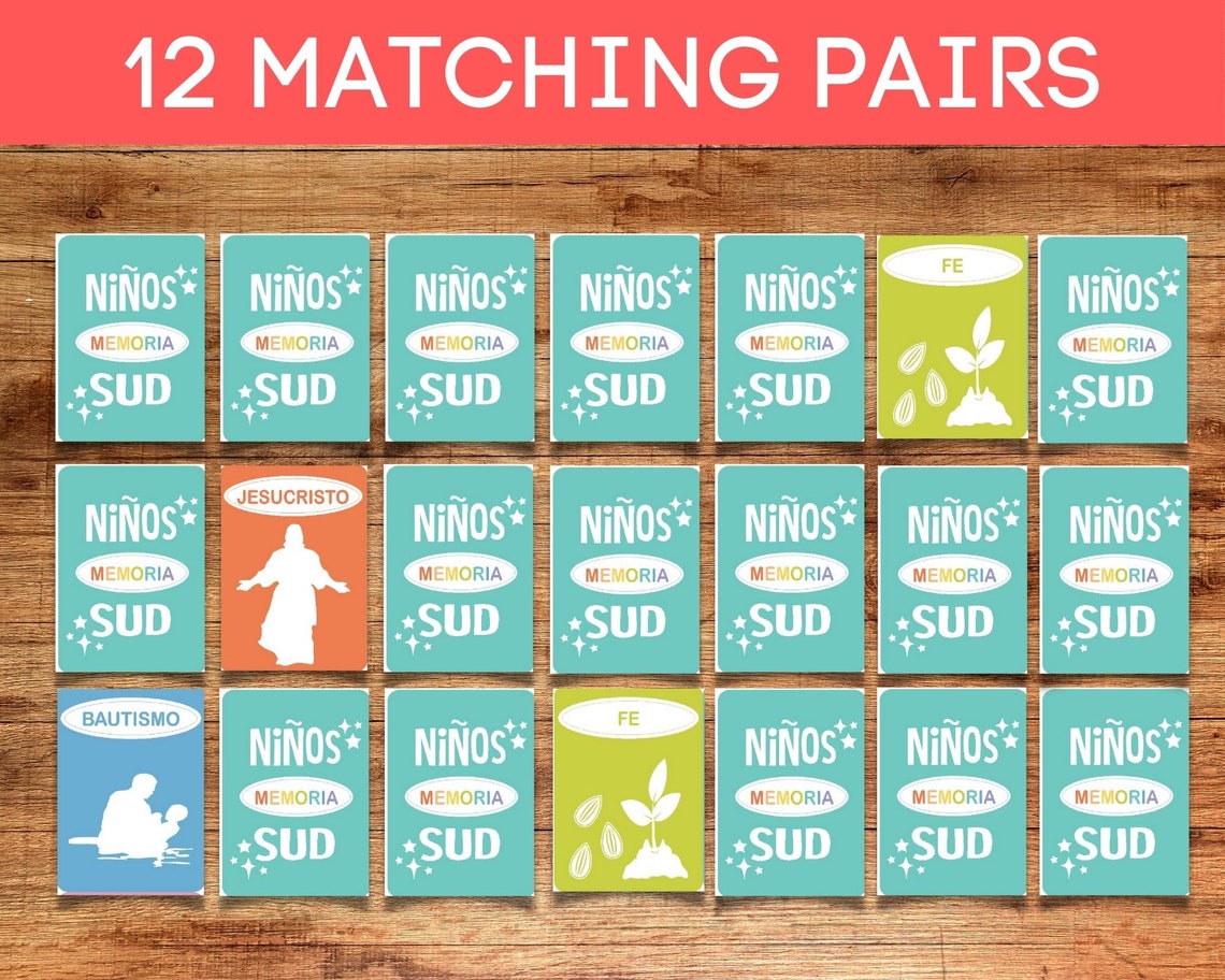 Printable LDS Memory Matching Game for Primary Kids (digital Download ...