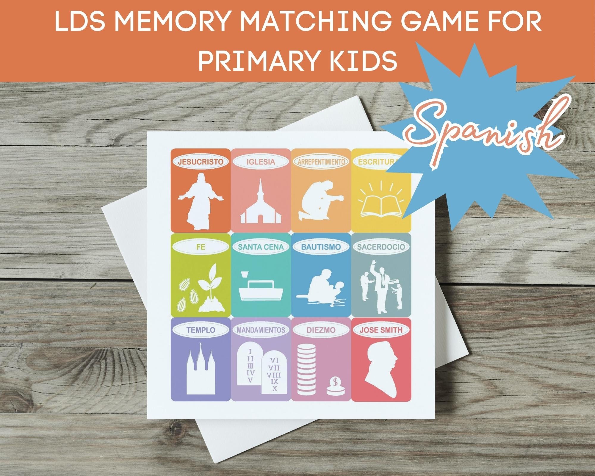 Printable LDS Memory Matching Game for Primary Kids (digital Download ...