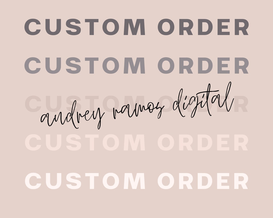 CUSTOM ORDER - Etsy
