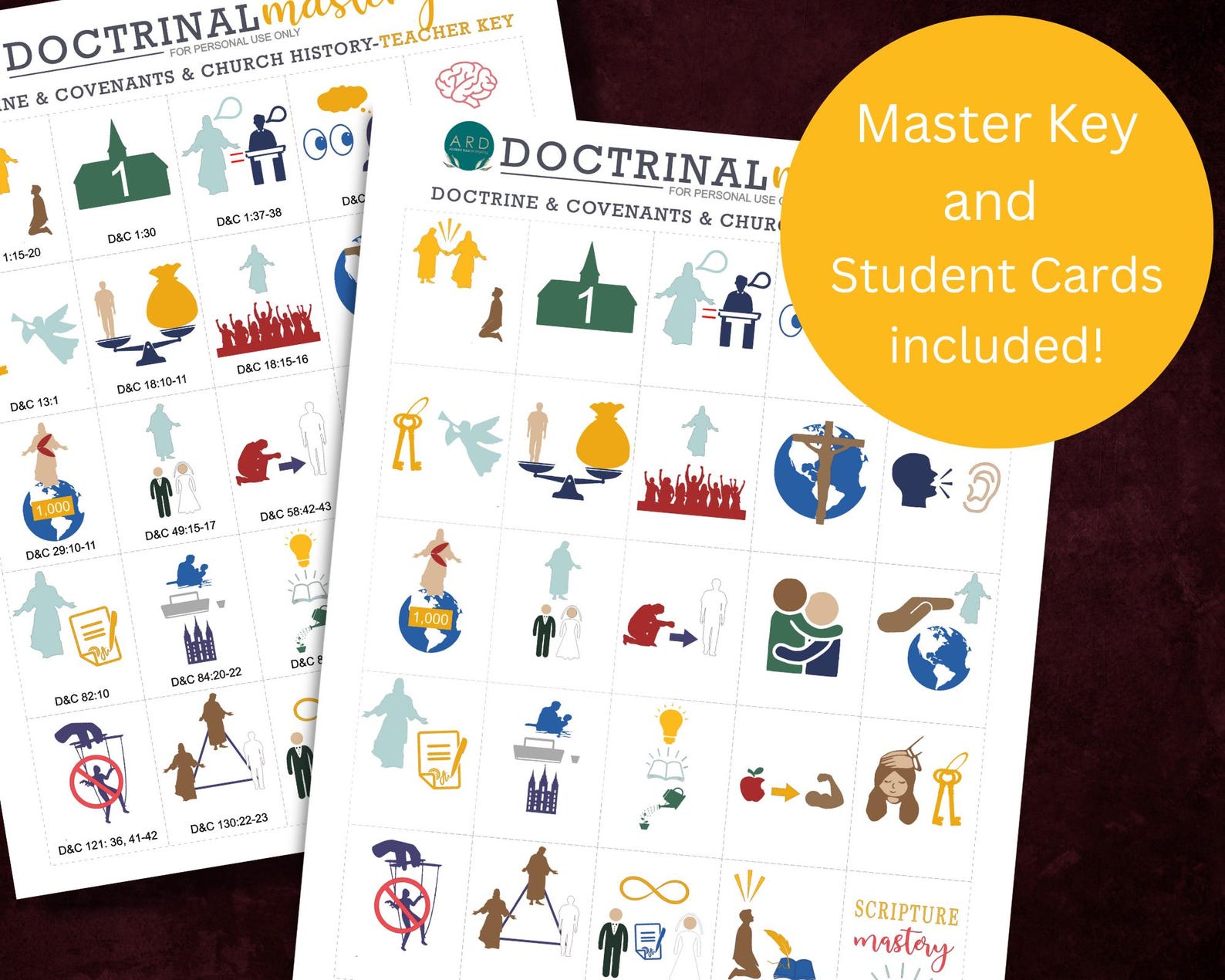 LDS Doctrinal Mastery Prompt Cards Doctrine and Covenants//english ...