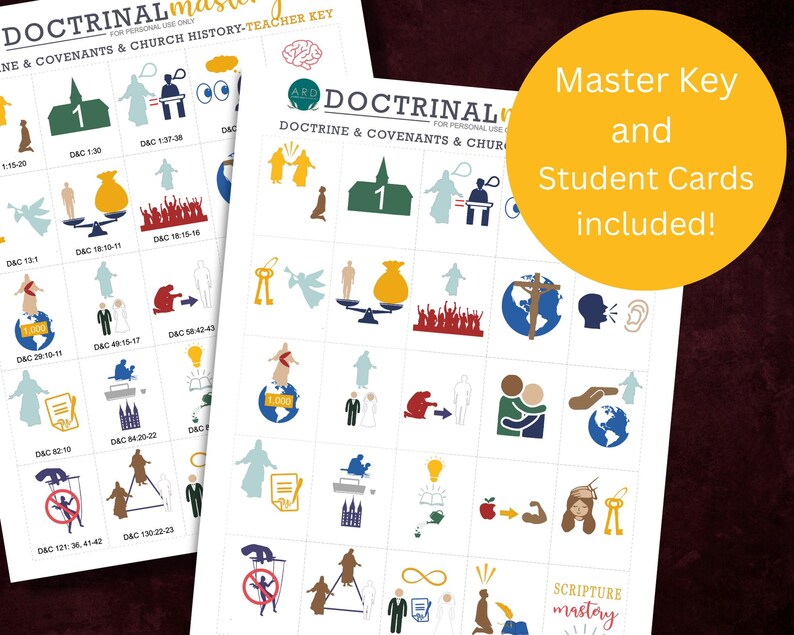 LDS Doctrinal Mastery Prompt Cards Doctrine and Covenants//english ...